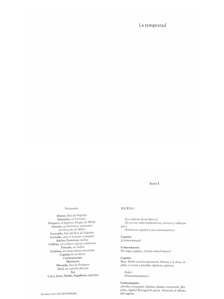 William Shakespeare - La Tempestad (1) | PDF