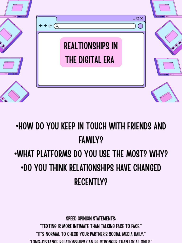 Relationships in The Digital Era | PDF | Romance (Love) | Intimate ...