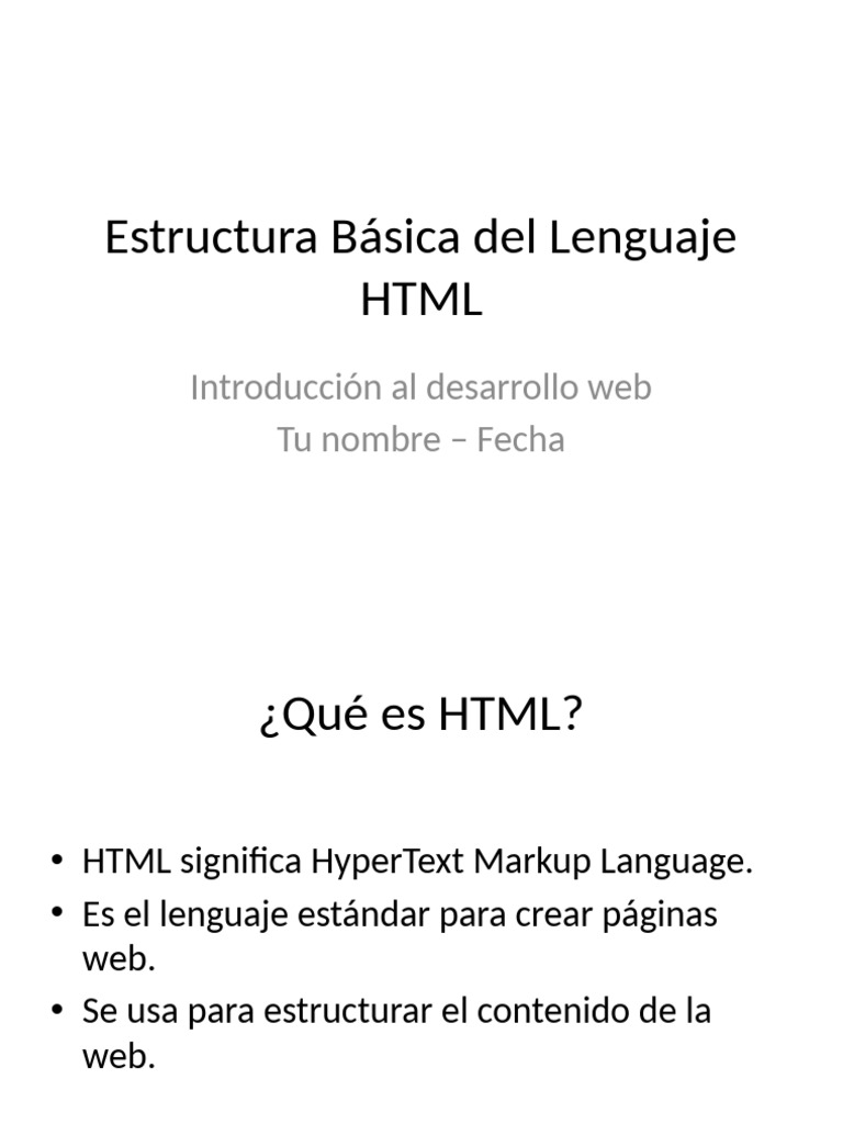 Estructura HTML Basica | PDF