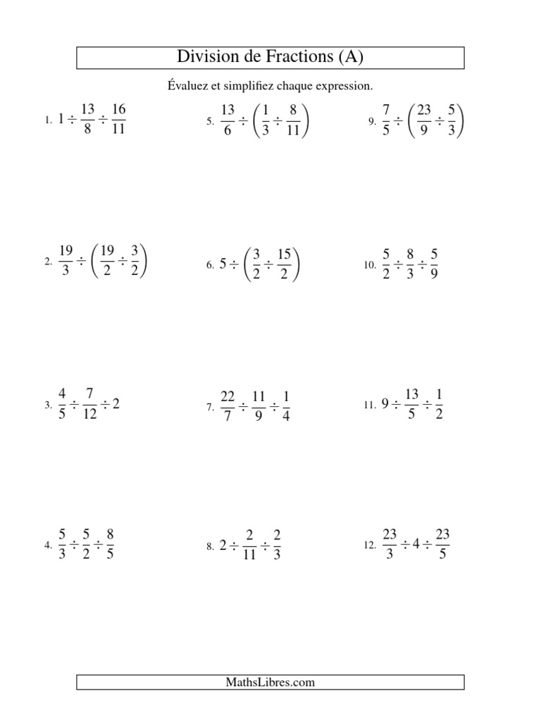 Fractions Division Nombresentiers Simplification 3 001qp.1368888644 | PDF