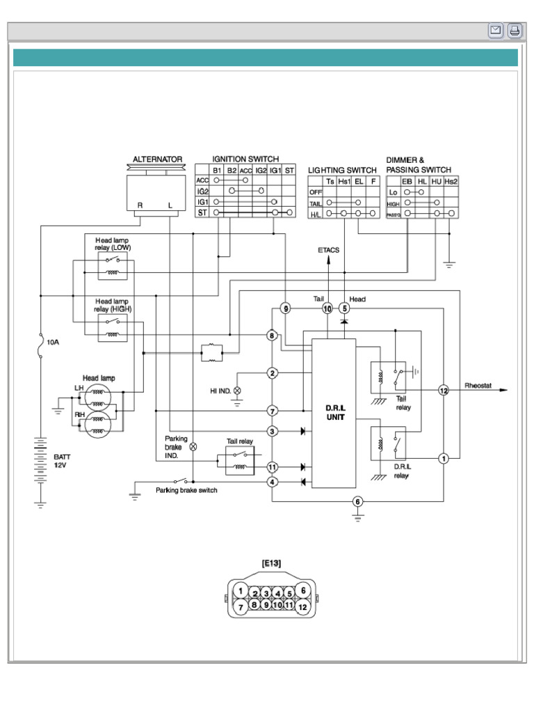 Running Lights Schematic Diagram | PDF
