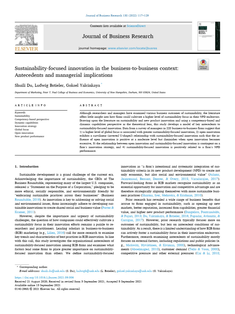 Yes Model | PDF | Innovation | Sustainability