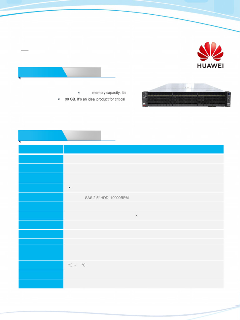 Servidor HUAWEI IMASTER - Taishan 200 2280 Server | PDF | Computer ...
