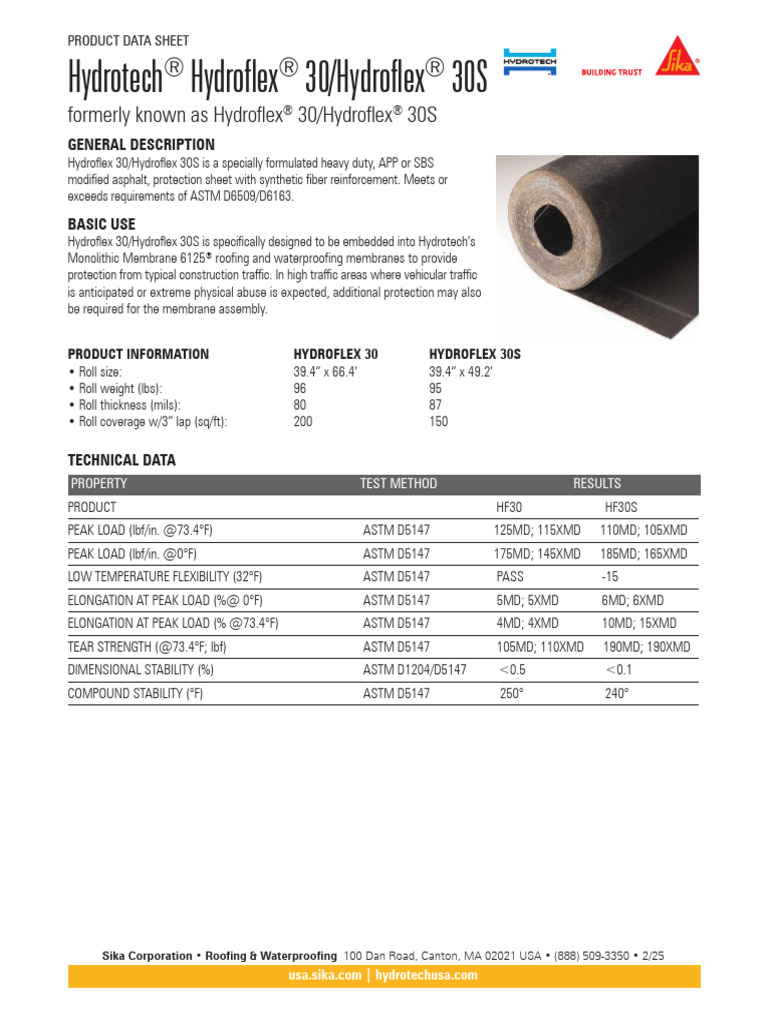 Pds-Hydroflex 30 2-2025 | PDF | Building Engineering | Building Materials
