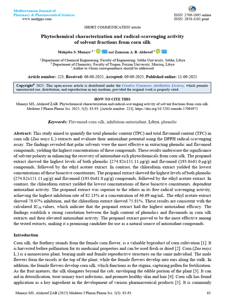 Phytochemical Characterization and Radical-Scavenging Activity of ...