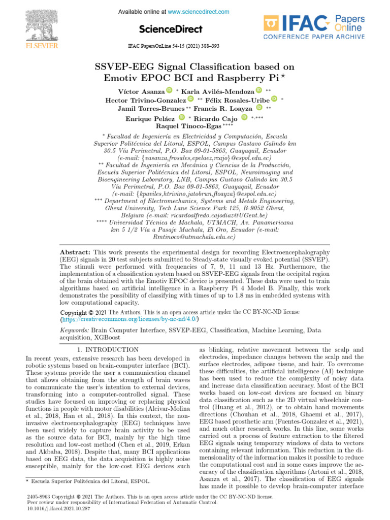 SSVEP-EEG Signal Classification BCI | PDF | Electroencephalography ...