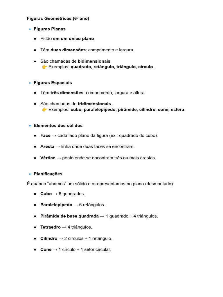 Figuras Geométricas (6º Ano) | PDF | Triângulo | Geometria Euclidiana