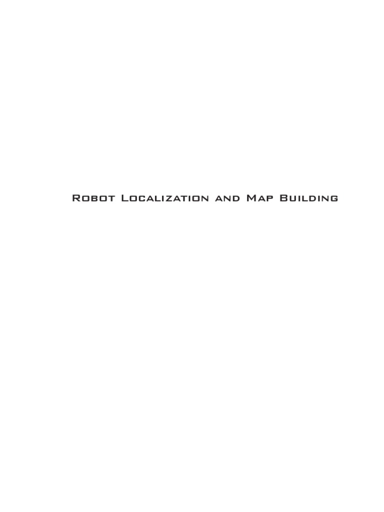 Robot Localization and Map Building | PDF | Experiment | Teaching ...