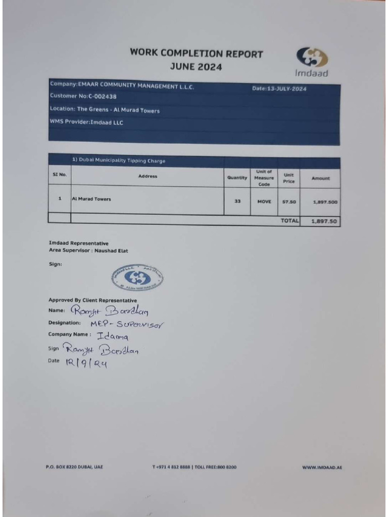 WCR - Al Murad Tipping-March To September 2024 | PDF