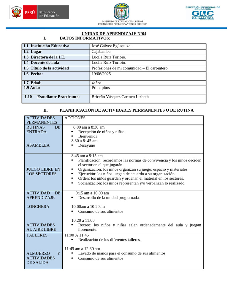 4 Profesiones de Mi Comunidad 04 | PDF | Evaluación | Carpintería