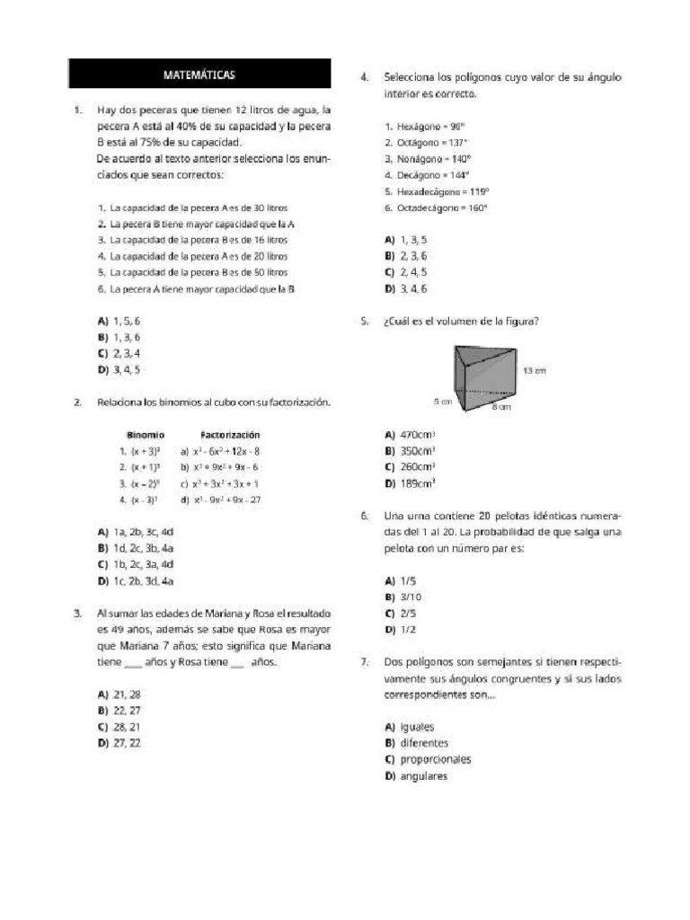 EXAMEN IPN PREPA | PDF