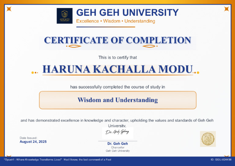 HARUNA_KACHALLA_MODU_Geh_Geh_University_Certificate | PDF
