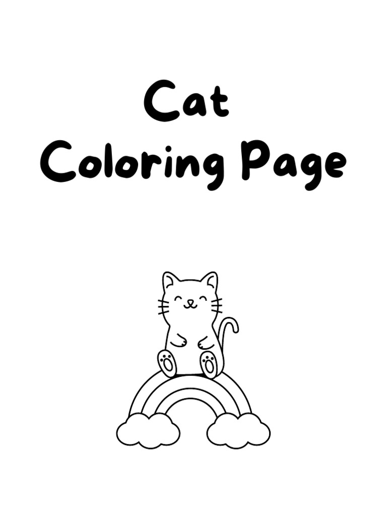 Cat Coloring Page | PDF