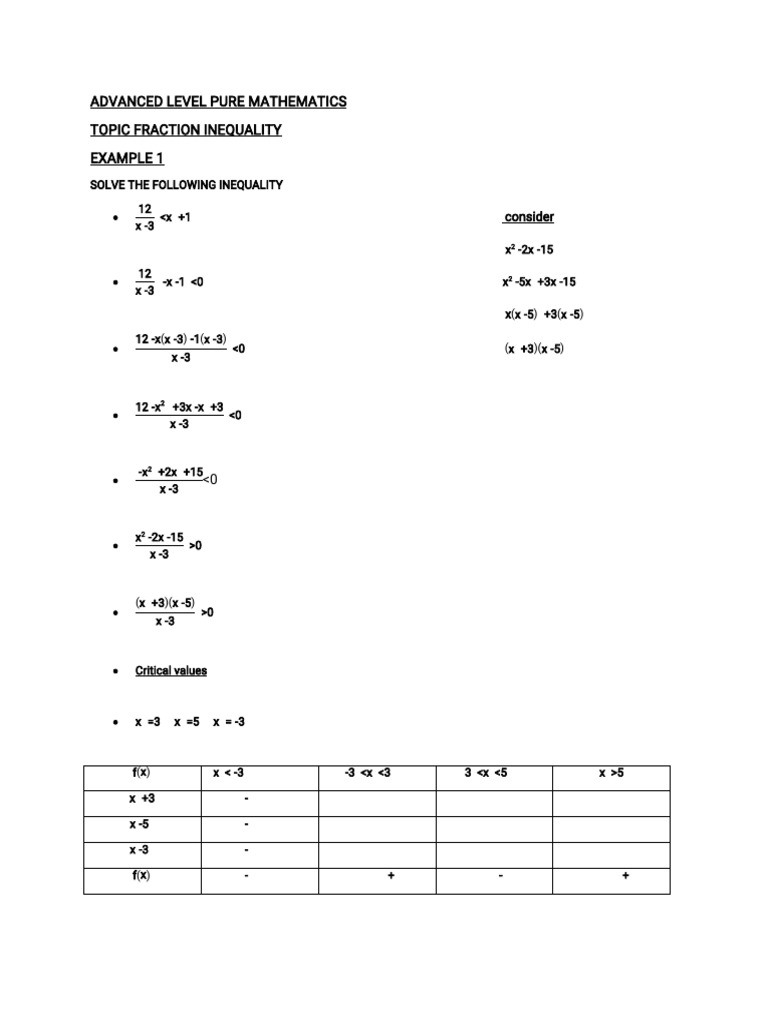 Inequalities Introduction | PDF