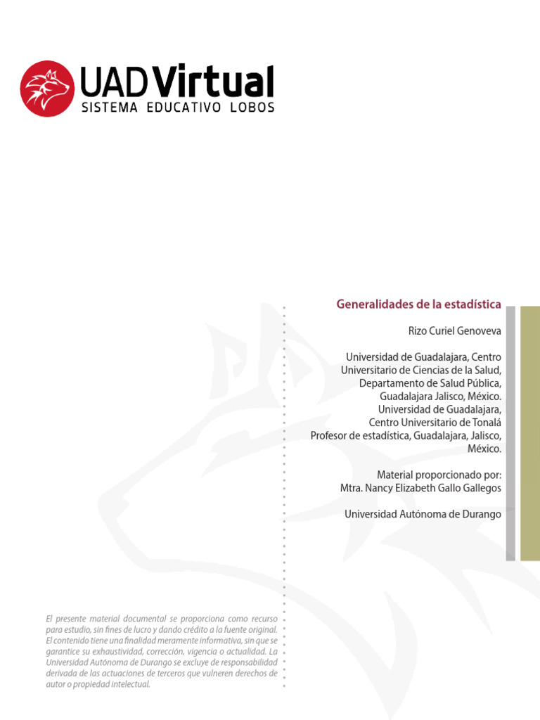Introducción a la Estadística Descriptiva e Inferencial | PDF ...
