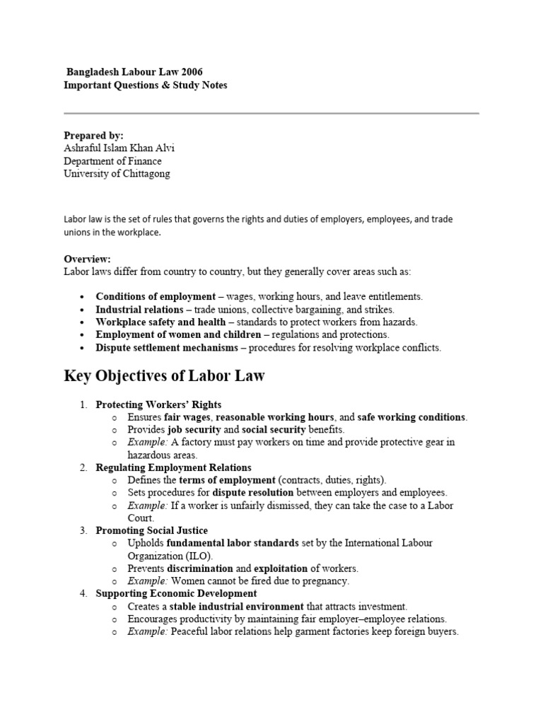 Labor Act 2006 | PDF | Labour Law | Employment