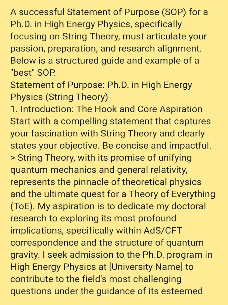 High Energy Physics SOP1 | PDF