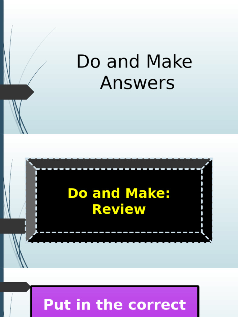 Answers Do and Make | PDF