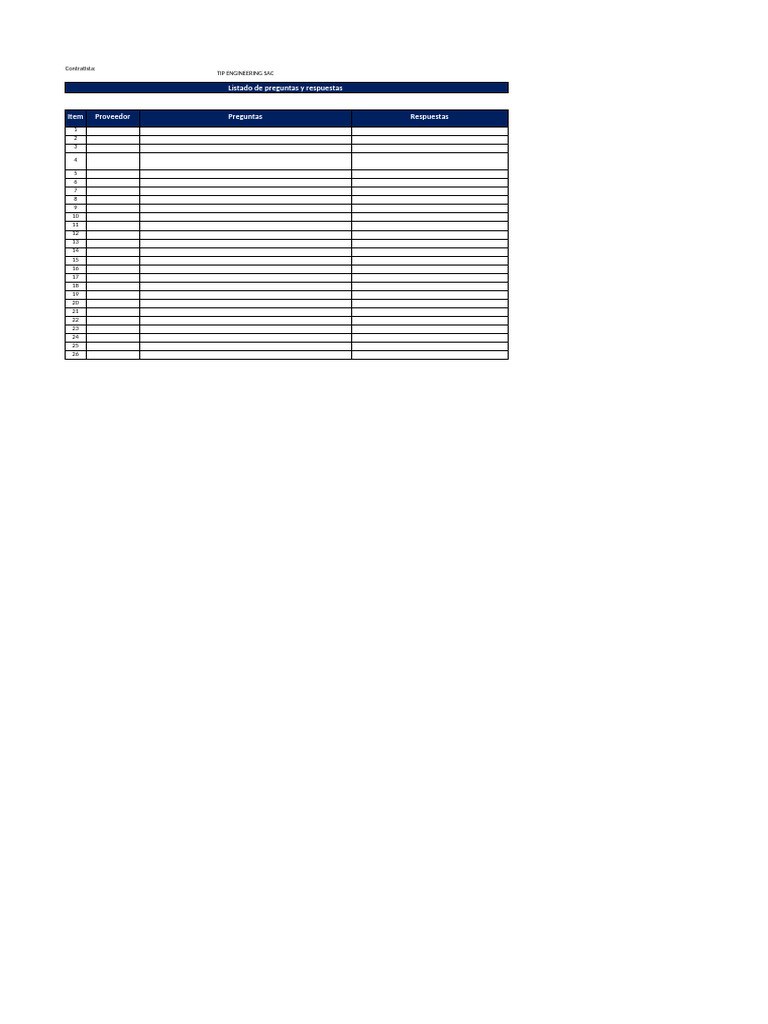 Formato de Consultas para Proceso | PDF