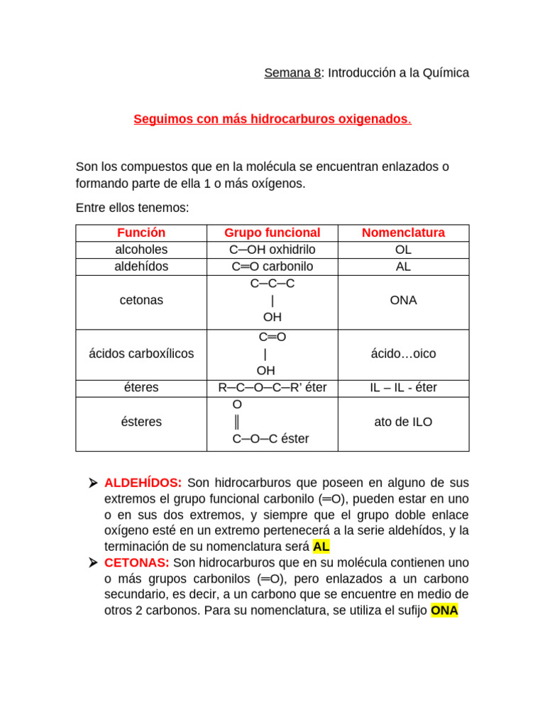 Introducci N A La Qu Mica 5to A o Semana 9 | PDF