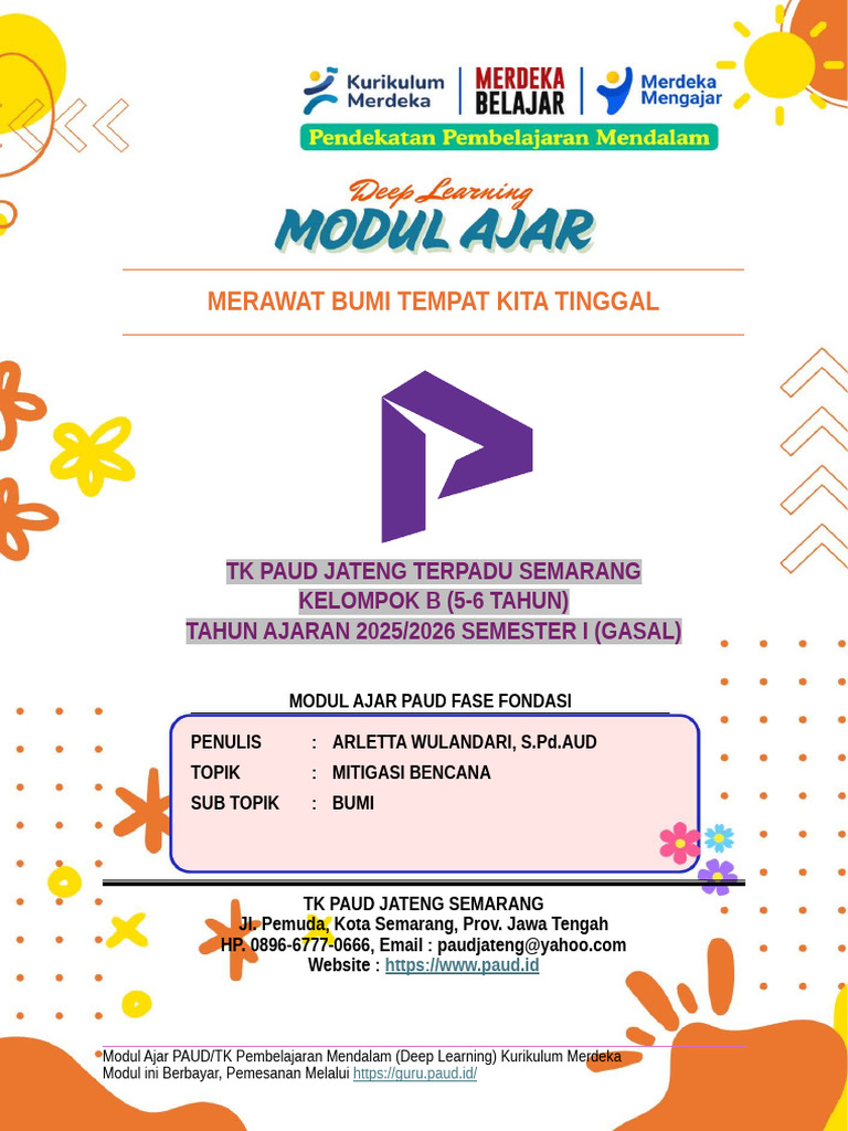 Modul PAUD: Merawat Bumi untuk Anak | PDF