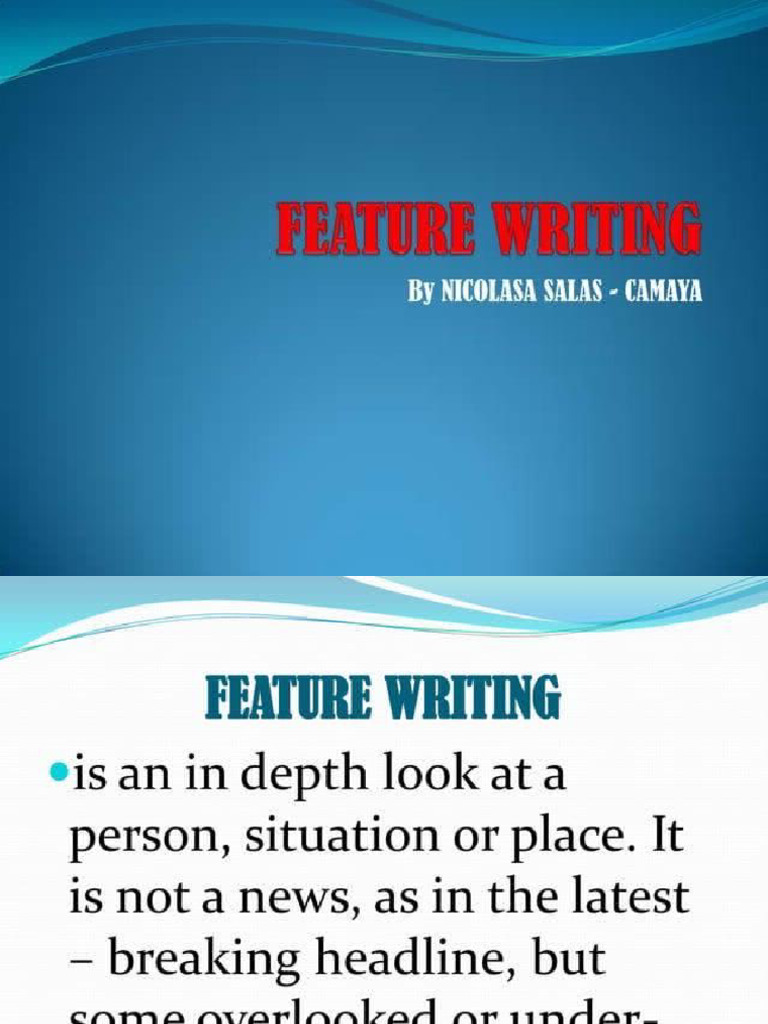 Feature Writing Journalism | PDF