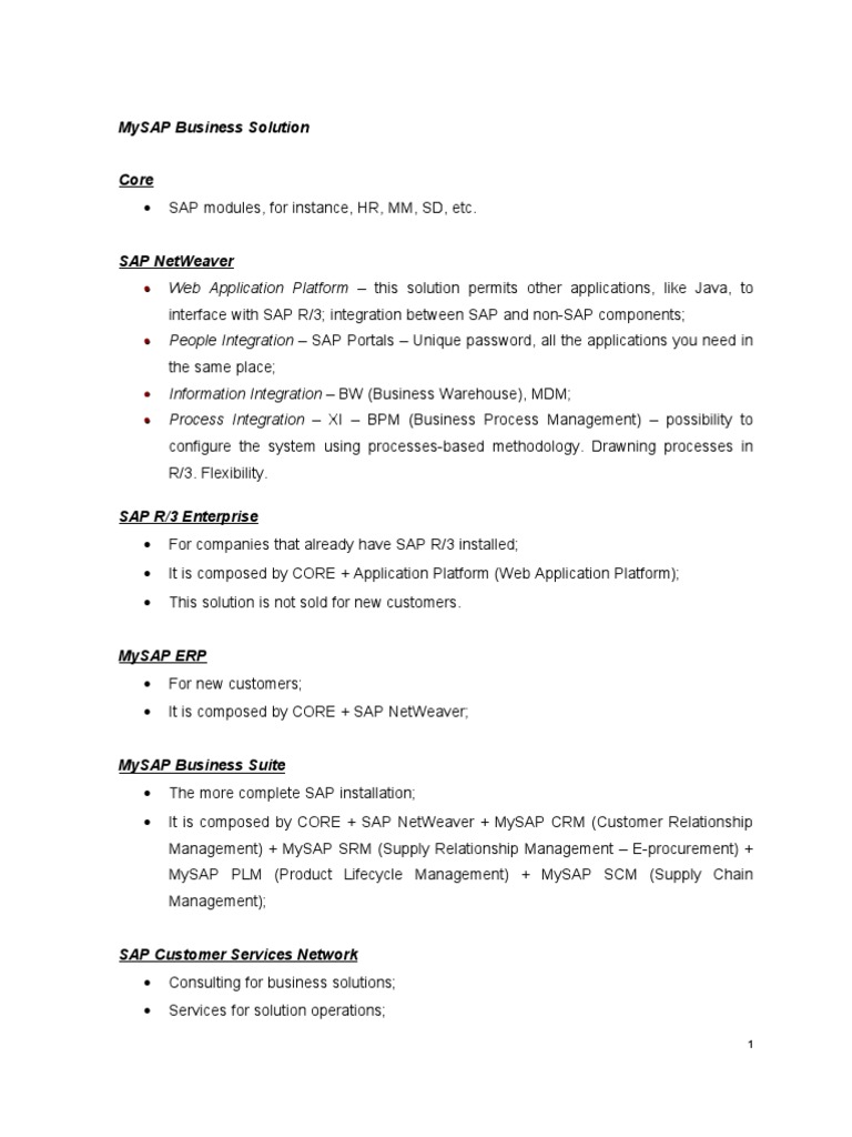 MySAP Business Solution | PDF | Sap Se | Computing