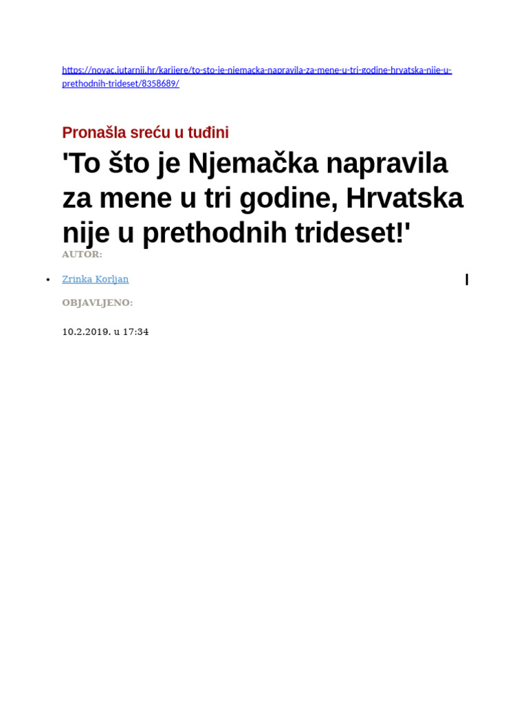 Prica Iz Nemacke | PDF