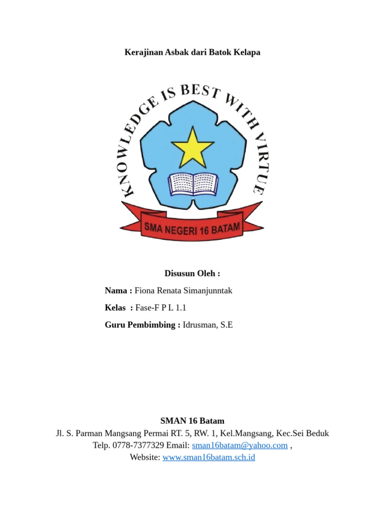 Kerajinan Asbak dari Batok Kelapa | PDF