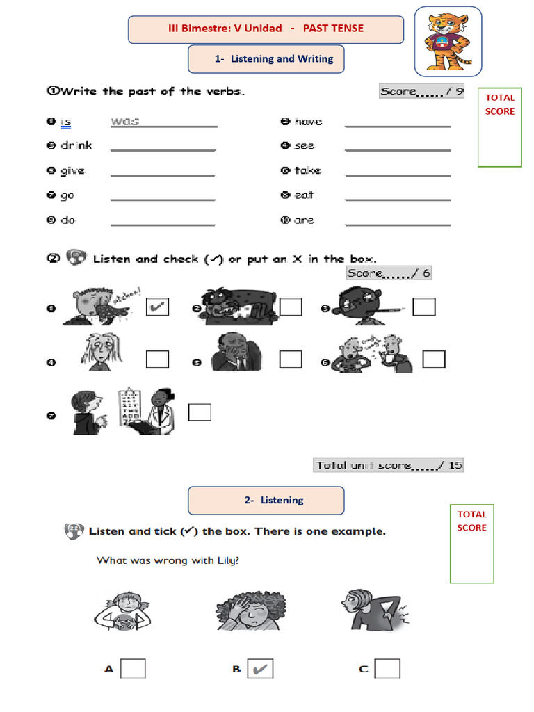 Listening Activities - Past Tense | PDF