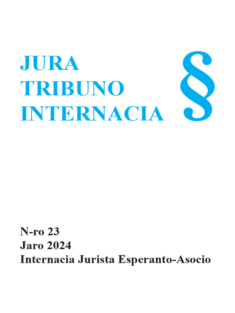Jura Tribuno Internacia (Esperanto) | PDF