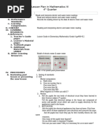 Grade 6 Meter Reading Lesson Plan | PDF | Water
