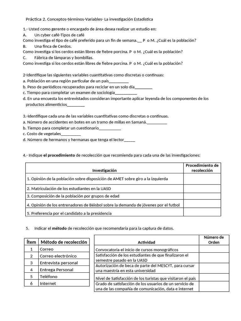 Tarea - 2 Grupal Investigacion Estadistica252 | PDF | Metodología de ...