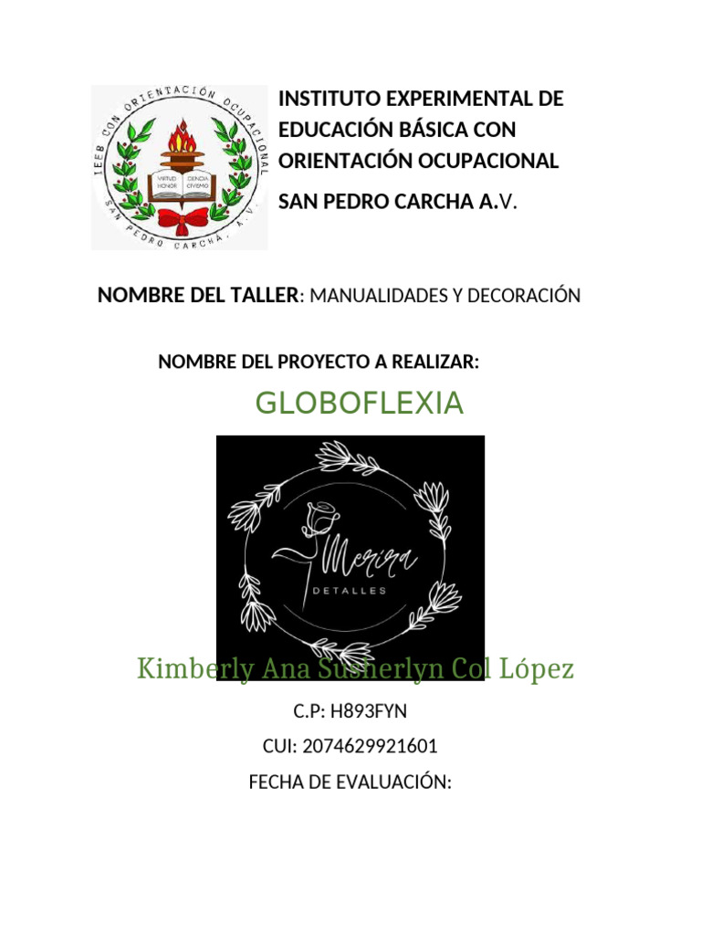 Manualidades Portada de Folder XD | PDF