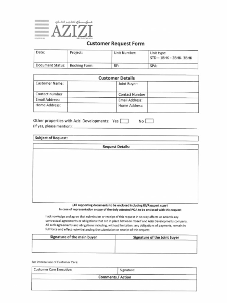 Client Request Form - Updated | PDF
