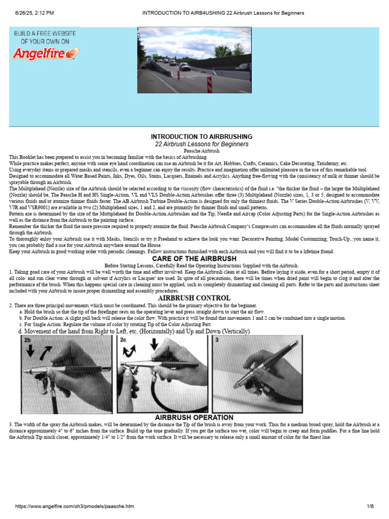 Introduction To Airb4ushing 22 Airbrush Lessons For Beginners | PDF ...