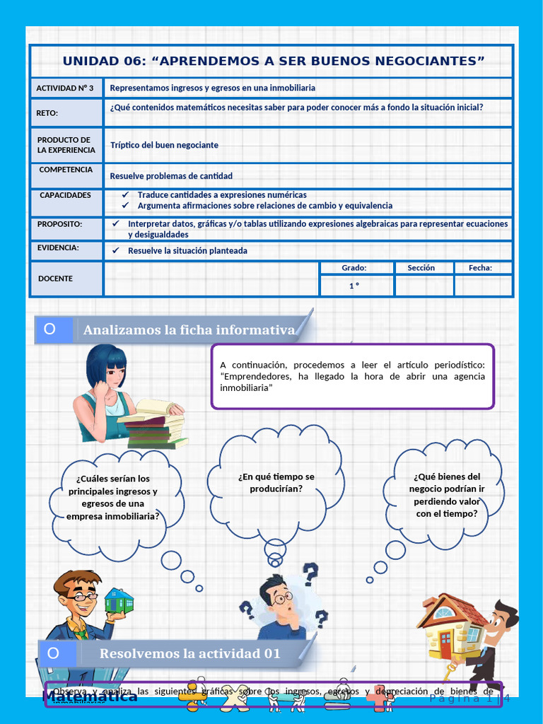Act 4 Mat 1° Sem 4 Unid 06 | PDF | Ecuaciones | Matemáticas