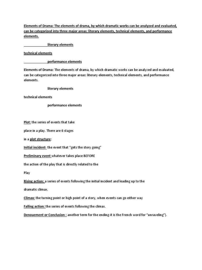 Elements of Drama | PDF