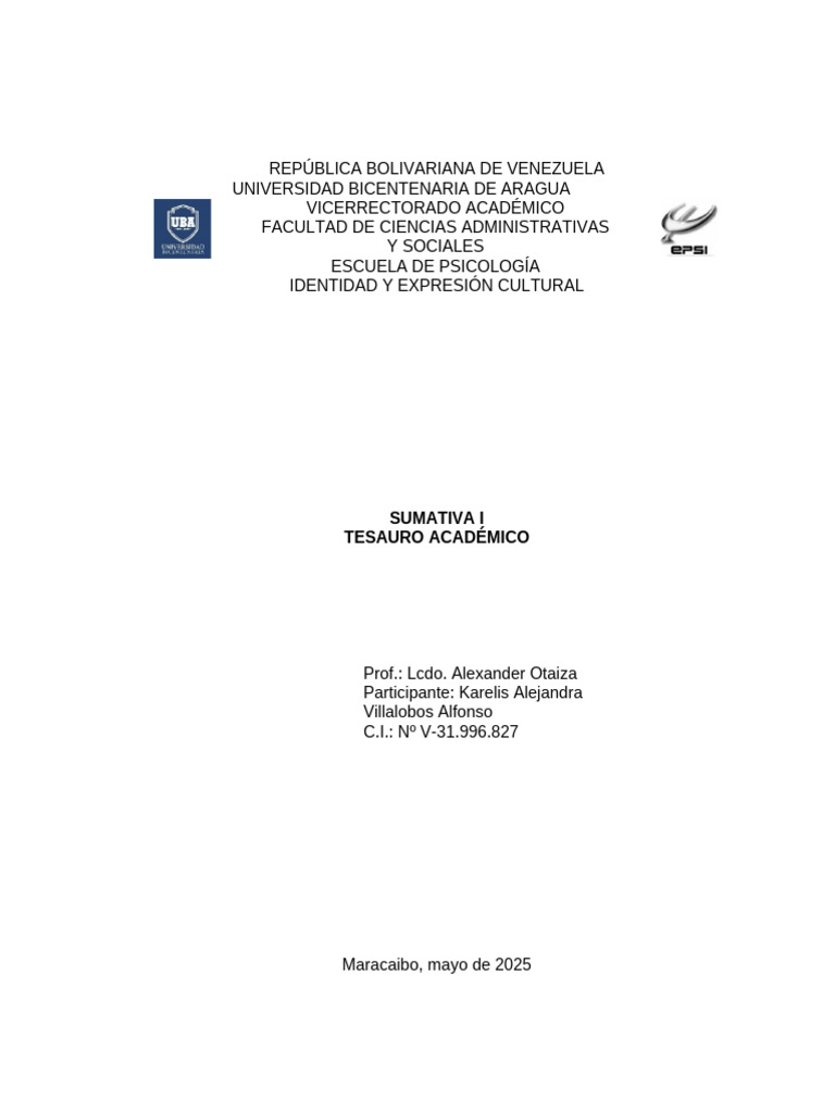 Tesauro Académico de Psicología Cultural | PDF | Sociedad ...
