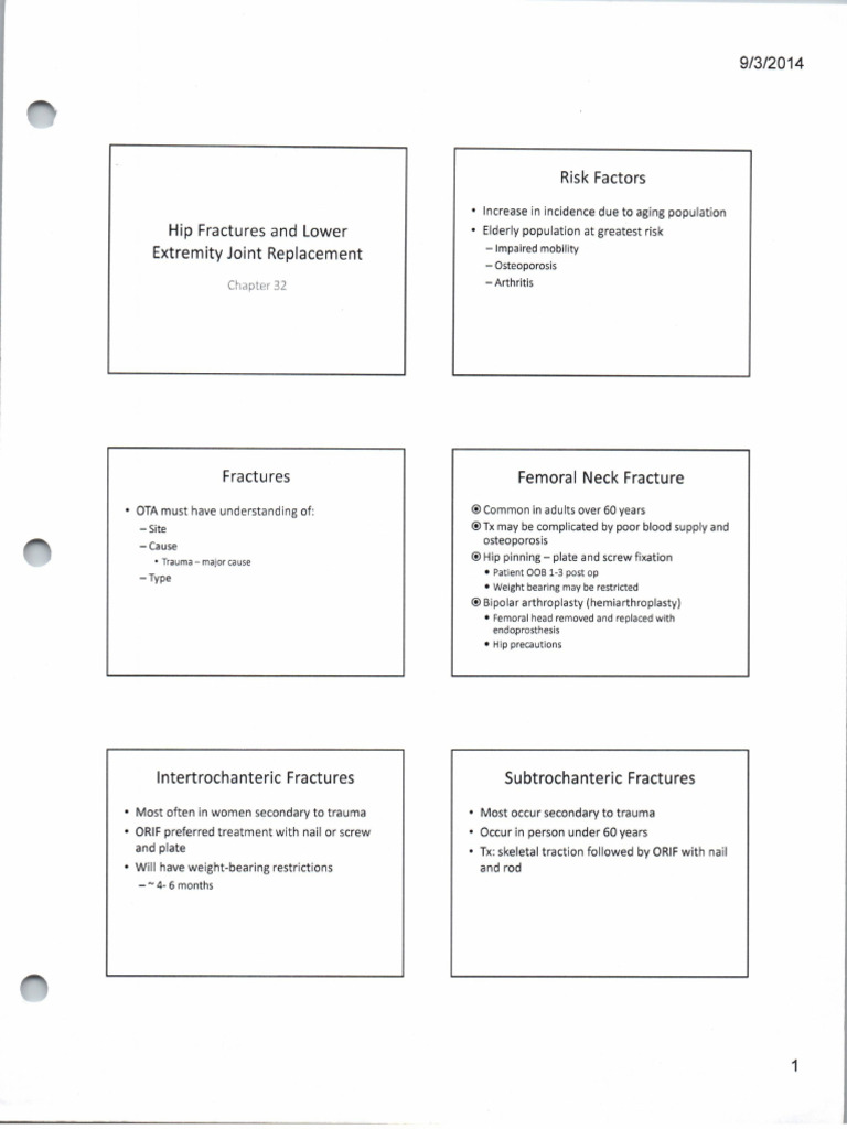 Occupational Therapy Hip Replacement Hip Precautions | PDF