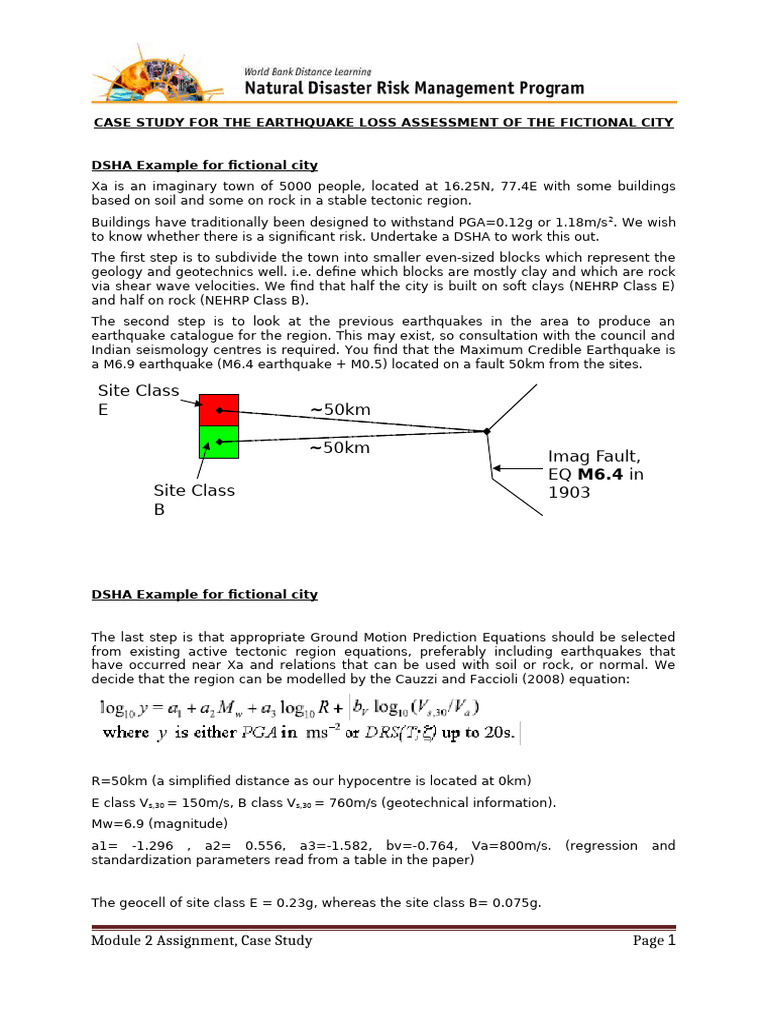 Earthquake Loss Assessment Case Study | PDF | Earthquakes | Seismology