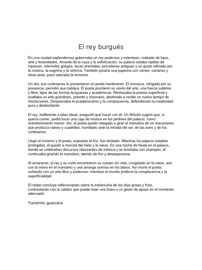 El rey burgués y el poeta olvidado | PDF
