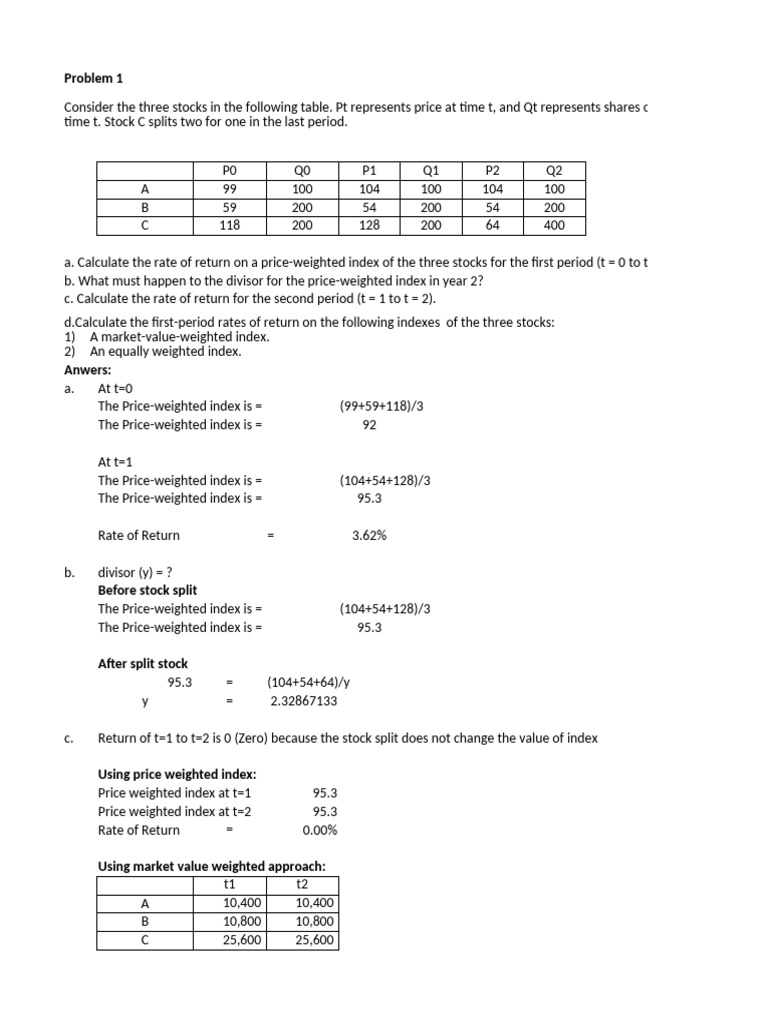 Asistensi IPM Week 1 - Answers | PDF | Option (Finance) | Prices