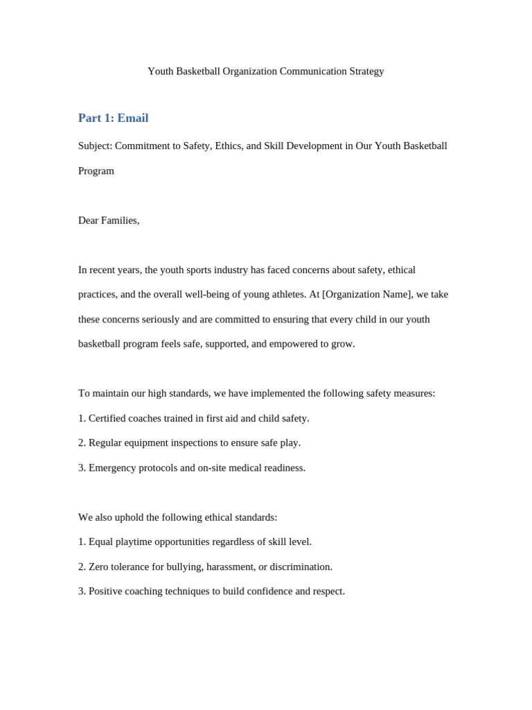 Youth Basketball Safety and Ethics Guide | PDF | Bullying