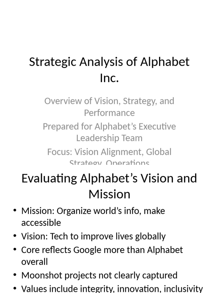 Alphabet Strategy Presentation Complete 2025 Use This | PDF ...