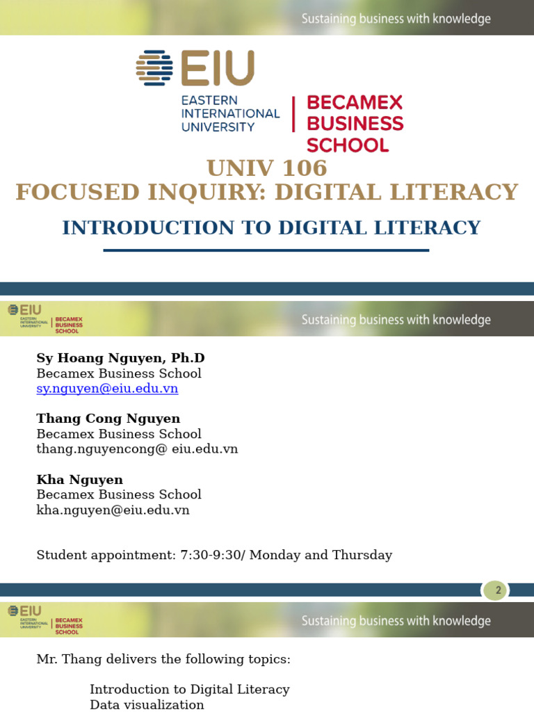 1 - UNIV 106 Introduction To Digital Literacy | PDF | Literacy ...