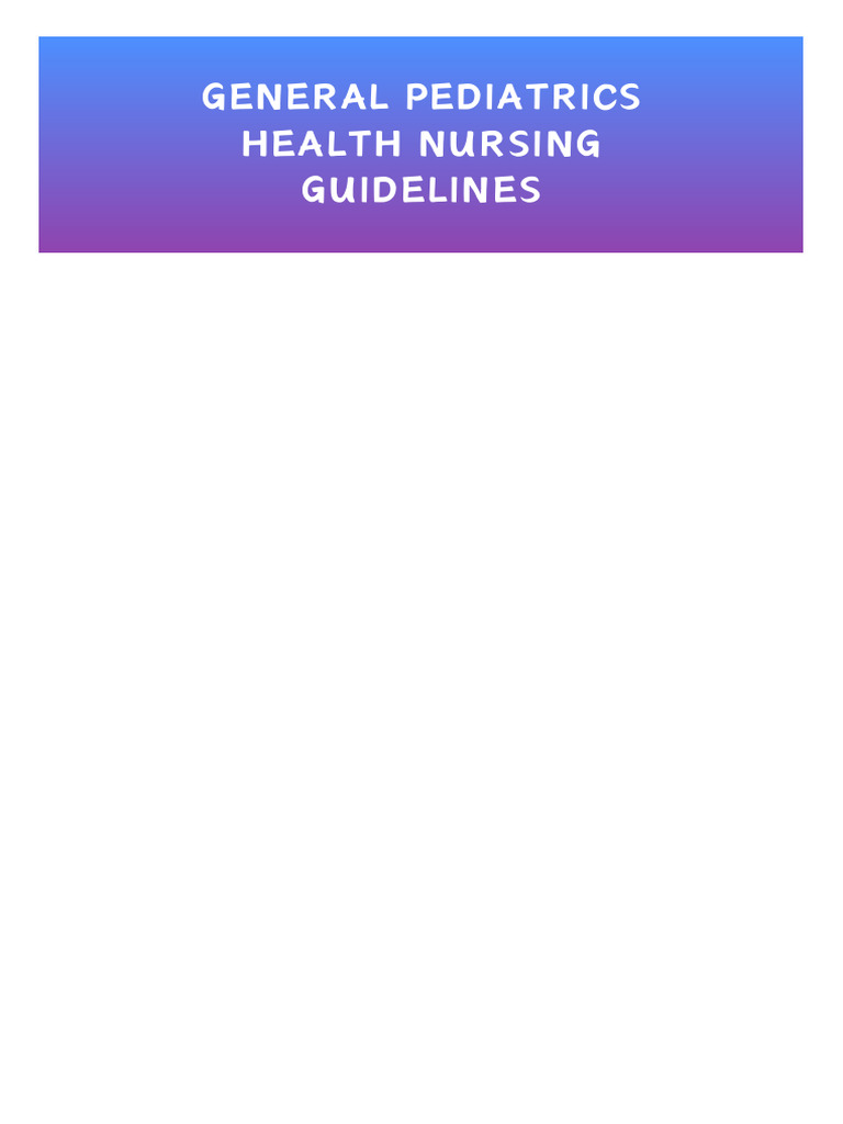 General Pediatrics Health Nursing - 20241212 - 220554 - 0000 | PDF ...