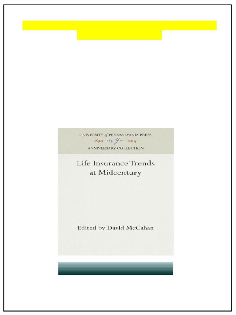 Life Insurance Trends at Midcentury David Mccahan (Editor) Ready to ...