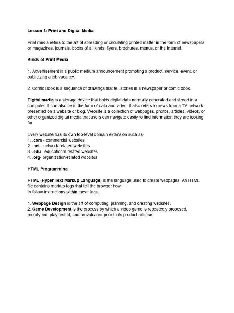 Understanding Print and Digital Media | PDF