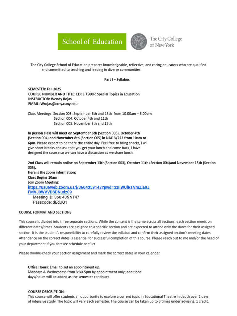 EDCE 7500F Special Topics - Fall 2025 | PDF | Learning | Cognition